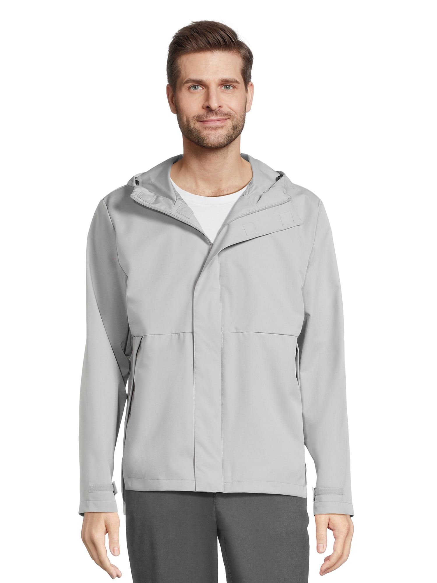 Swiss Tech Men's and Big Men's Water Resistant Rain Jacket, Lightweight ...