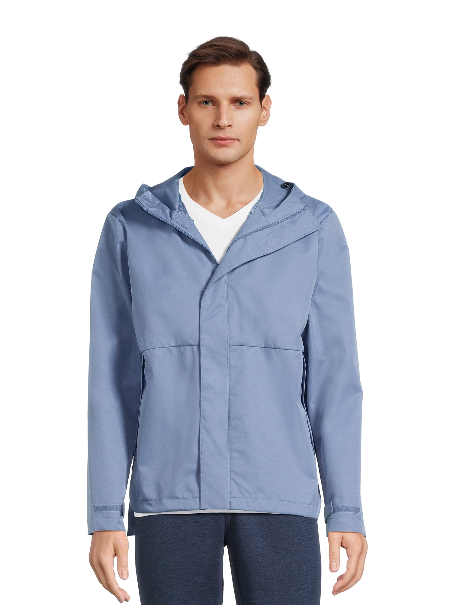 Swiss Tech Men's and Big Men's Water Resistant Rain Jacket, Lightweight ...