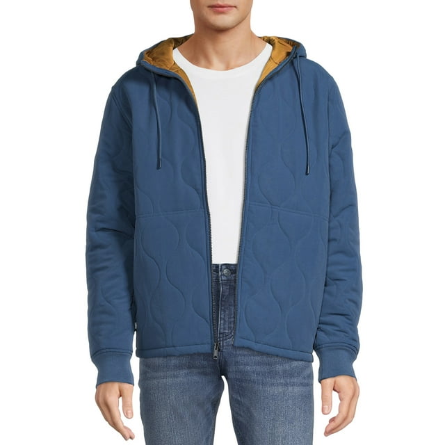 Swiss Tech Men's and Big Men's Quilted Jacket with Hood, up to Size 5XL ...