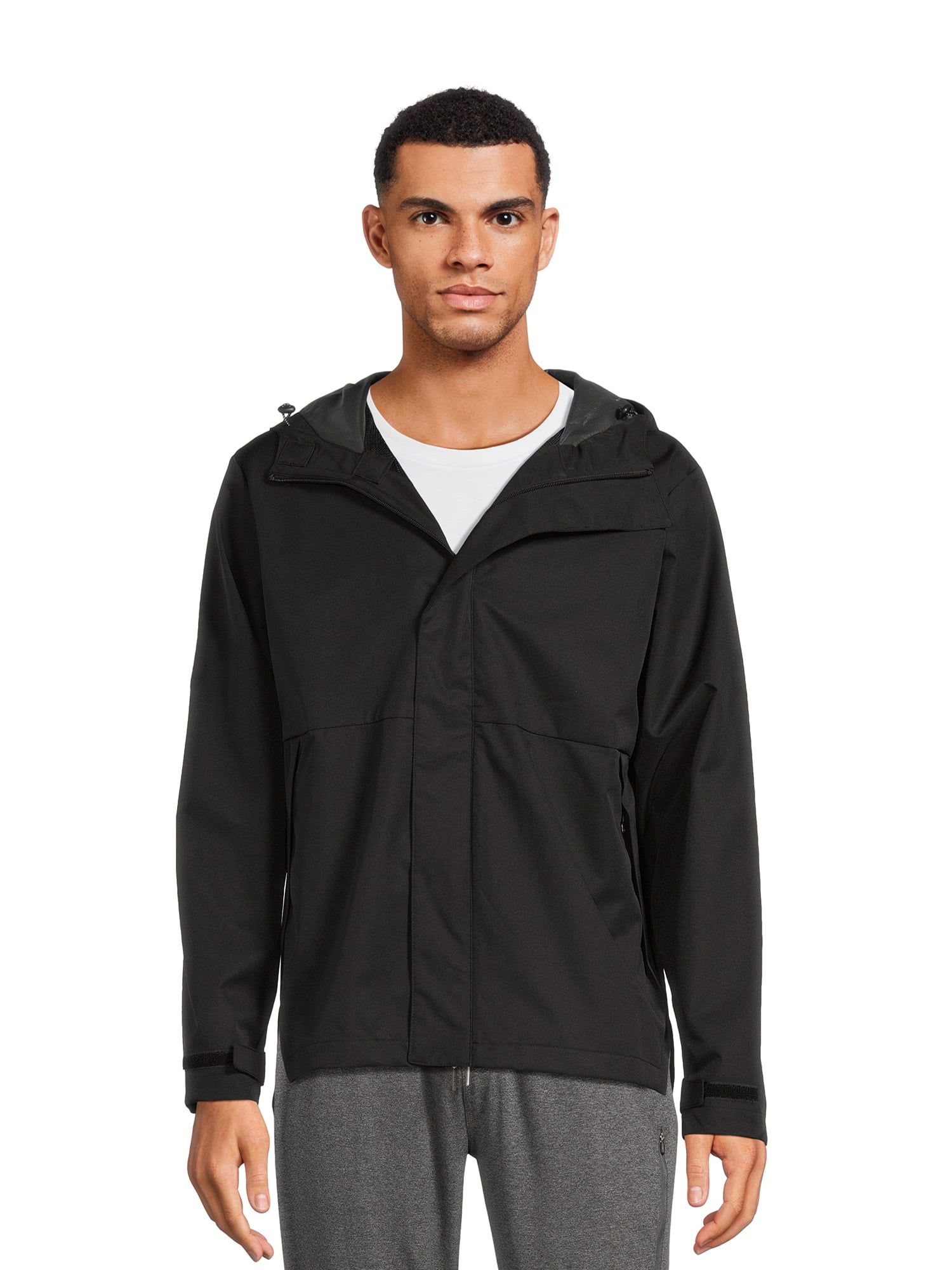 Swiss Tech Men's Lightweight Water Resistant Rain Jacket with Hood ...