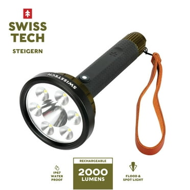 Kodiak 1-Mile Beam Rechargeable Tactical Flashlight – 1000 Lumens, COB ...