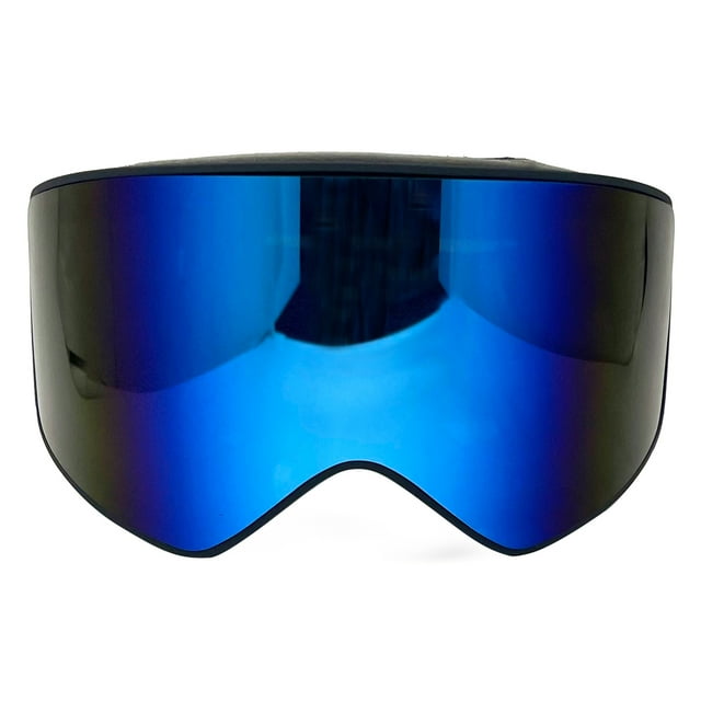 Swiss Tech Unisex Ski Goggle Blue Lens Rimless Black Strap Blue Lens ...