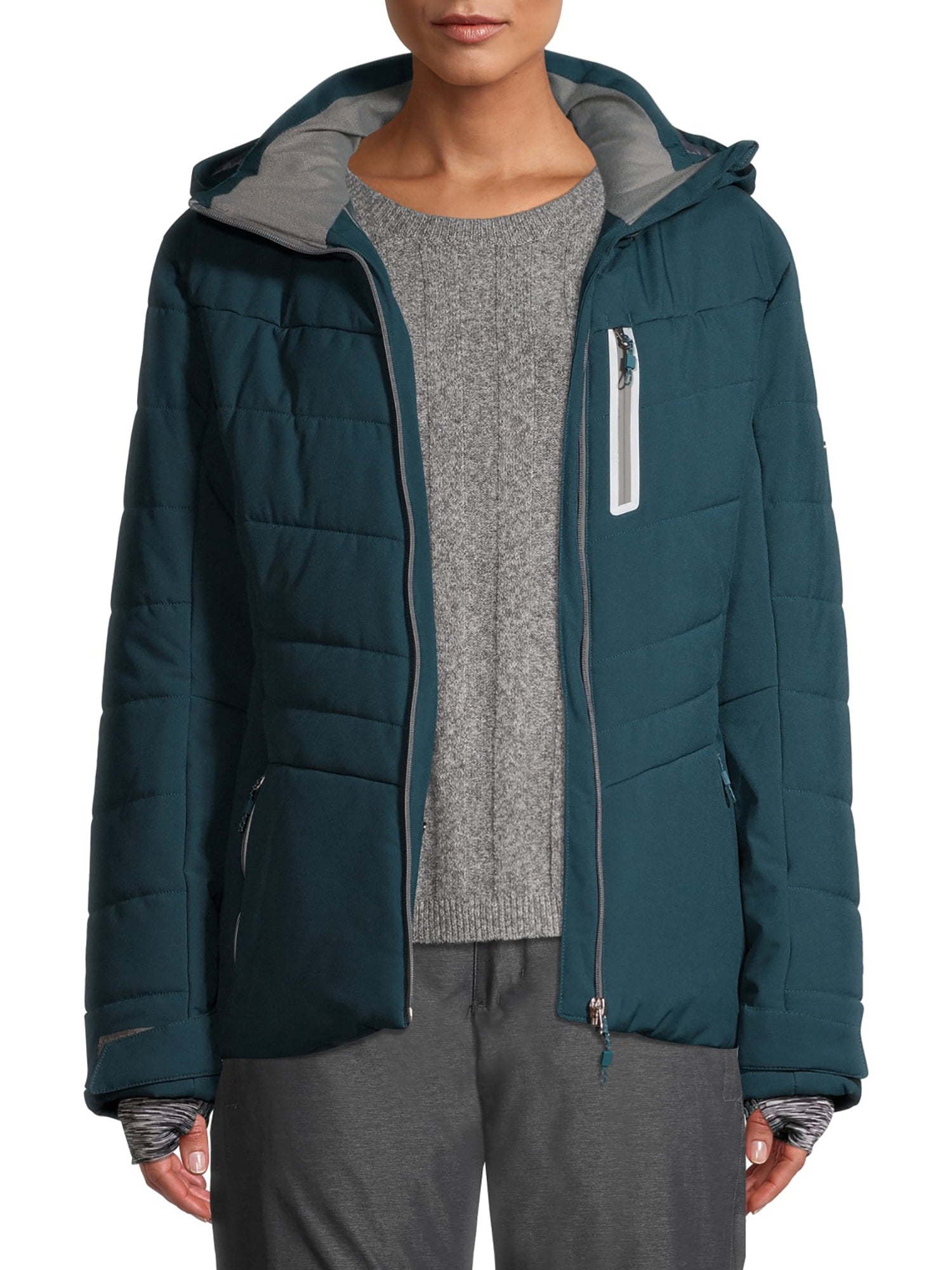 Swiss Tech Women's Chevron Ski and Snowboard Jacket with Hood - Walmart.com