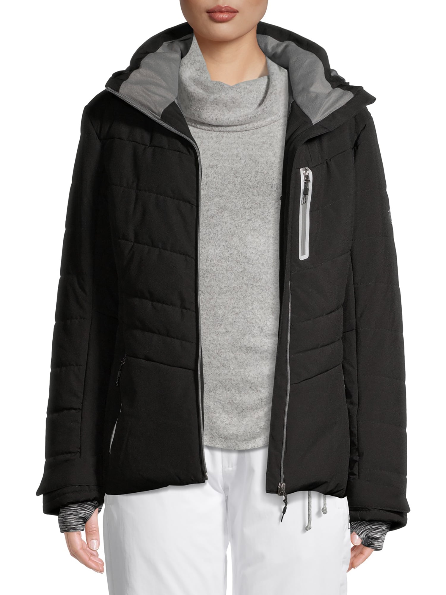 Swiss Tech Women's Chevron Ski and Snowboard Jacket with Hood - Walmart.com