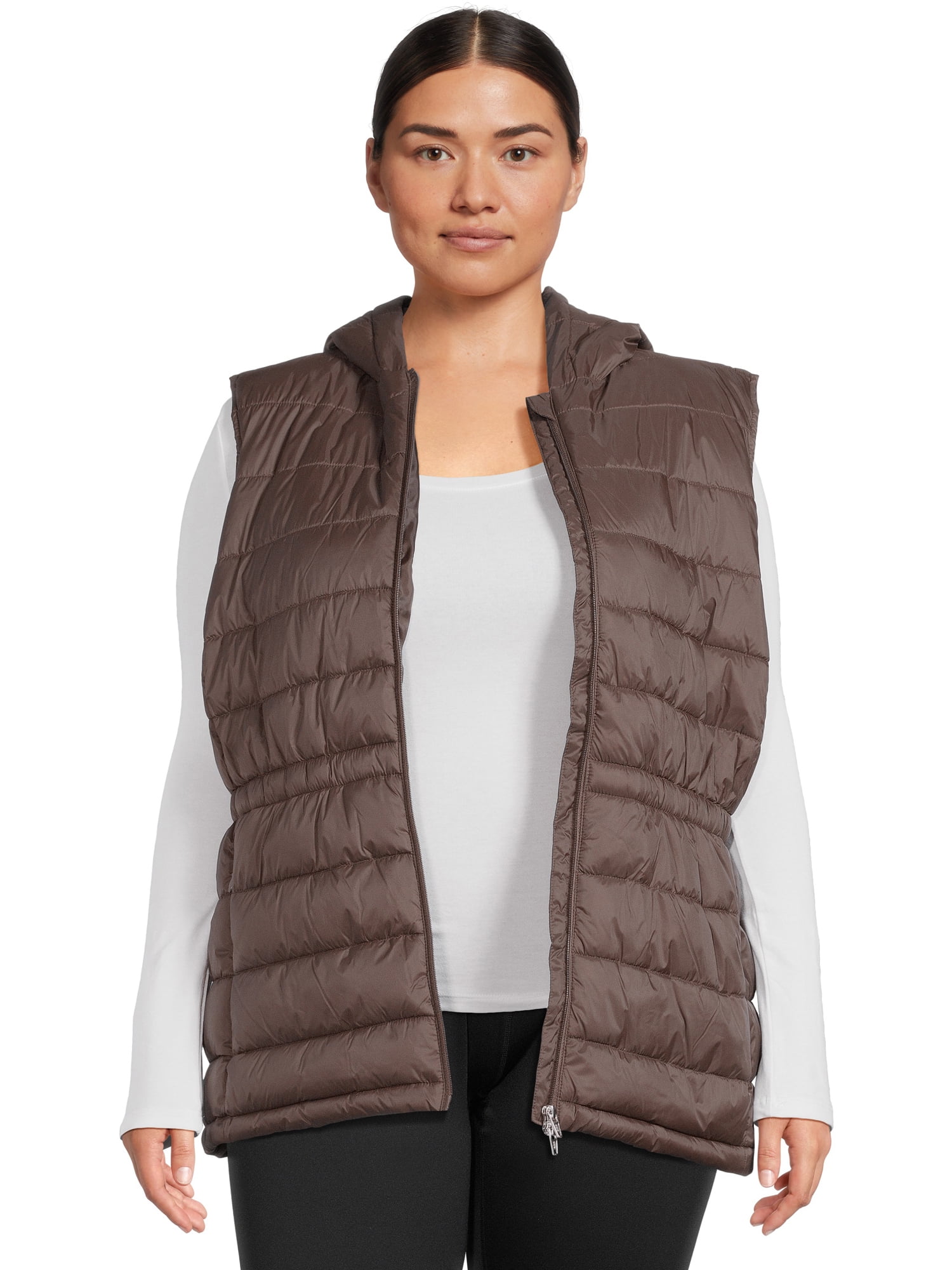 Swiss Tech women's Hooded Vest - Cinched Waist - Walmart.com