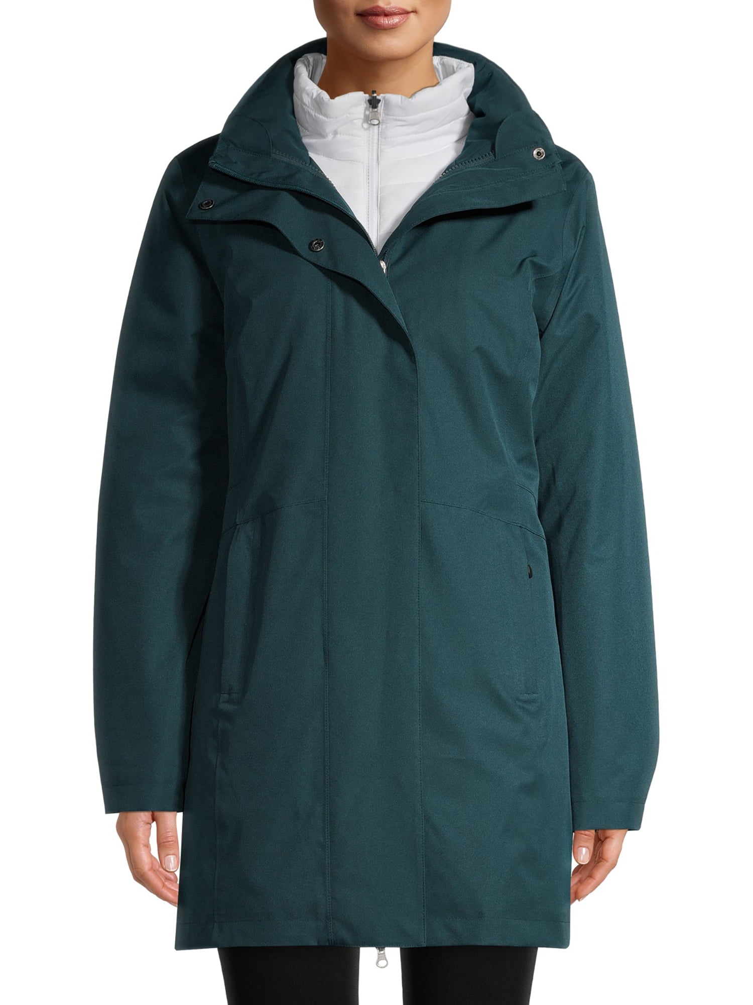 Swiss Tech Women's Plus Size Waterproof Long 3-in-1 Systems Jacket ...