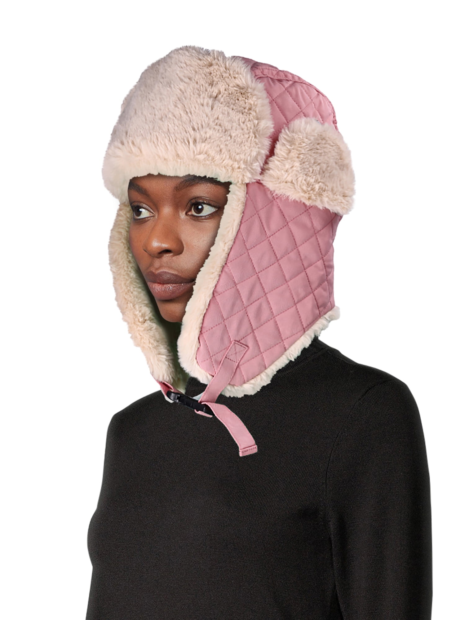 Swiss Tech Women’s Quilted Trapper Hat Soft Mimosa - Walmart.com