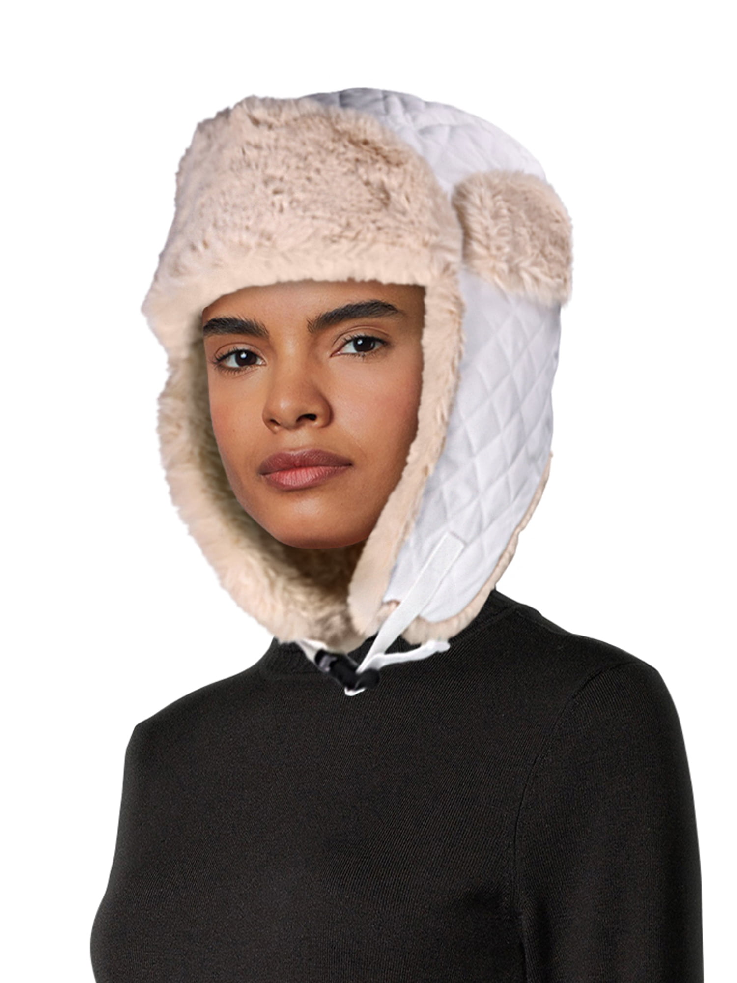 Swiss Tech Women’s Quilted Trapper Hat Vivid White - Walmart.com
