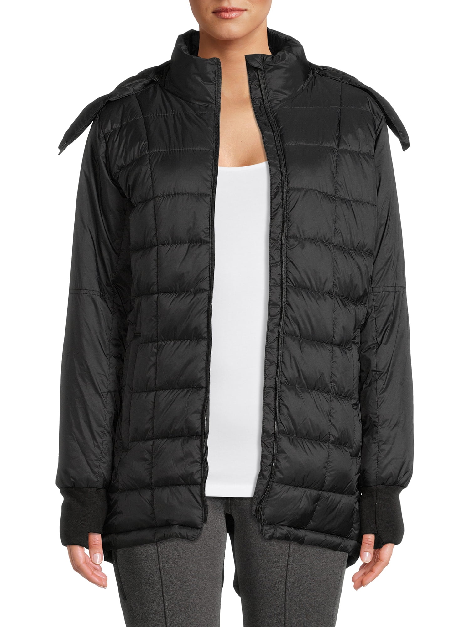 Swiss Tech Women’s and Plus Mid-Length Puffer Jacket - Walmart.com