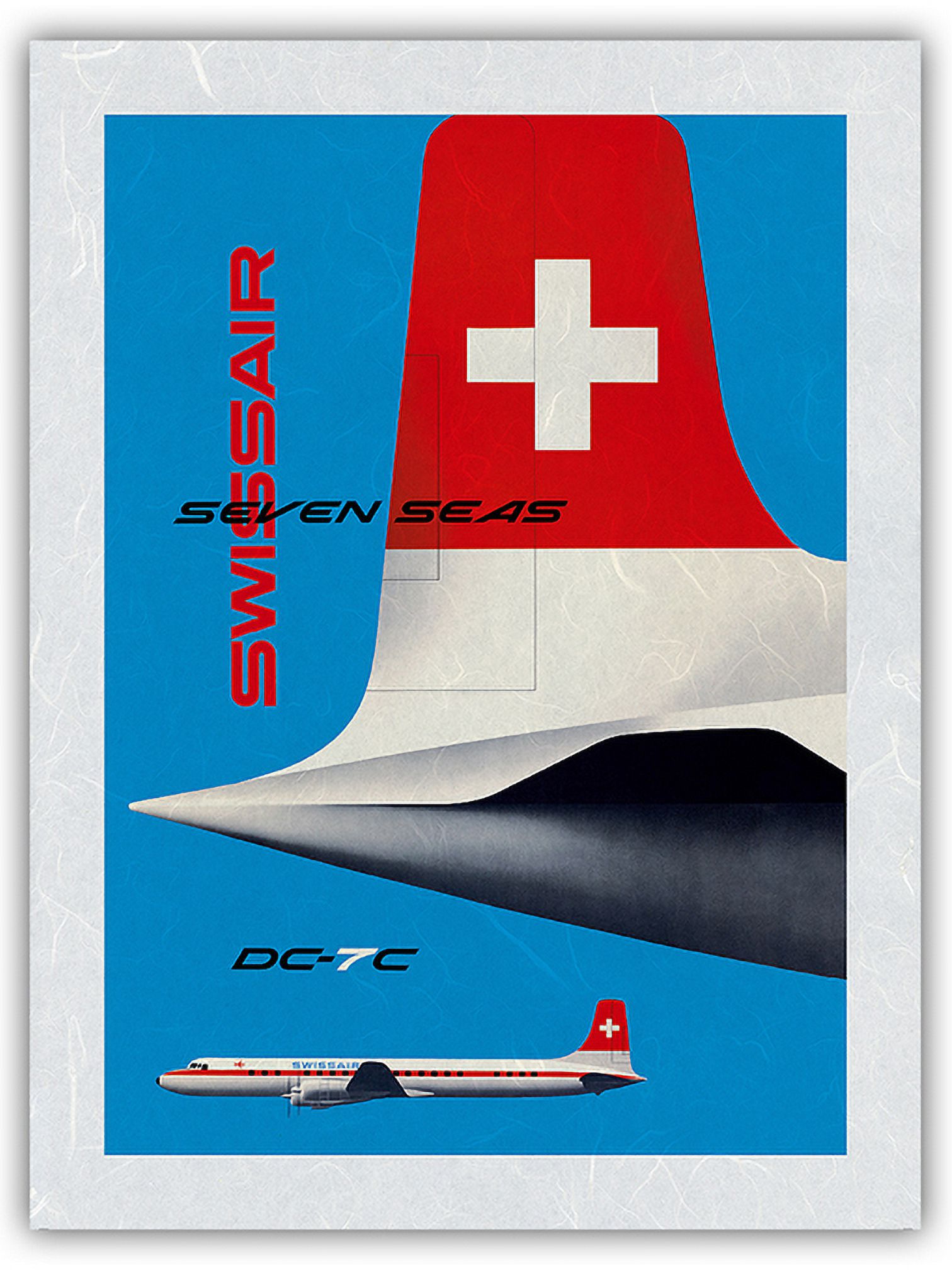 SwissAir - Seven Seas Airliner - Douglas DC-7C - Vintage Airline Travel ...