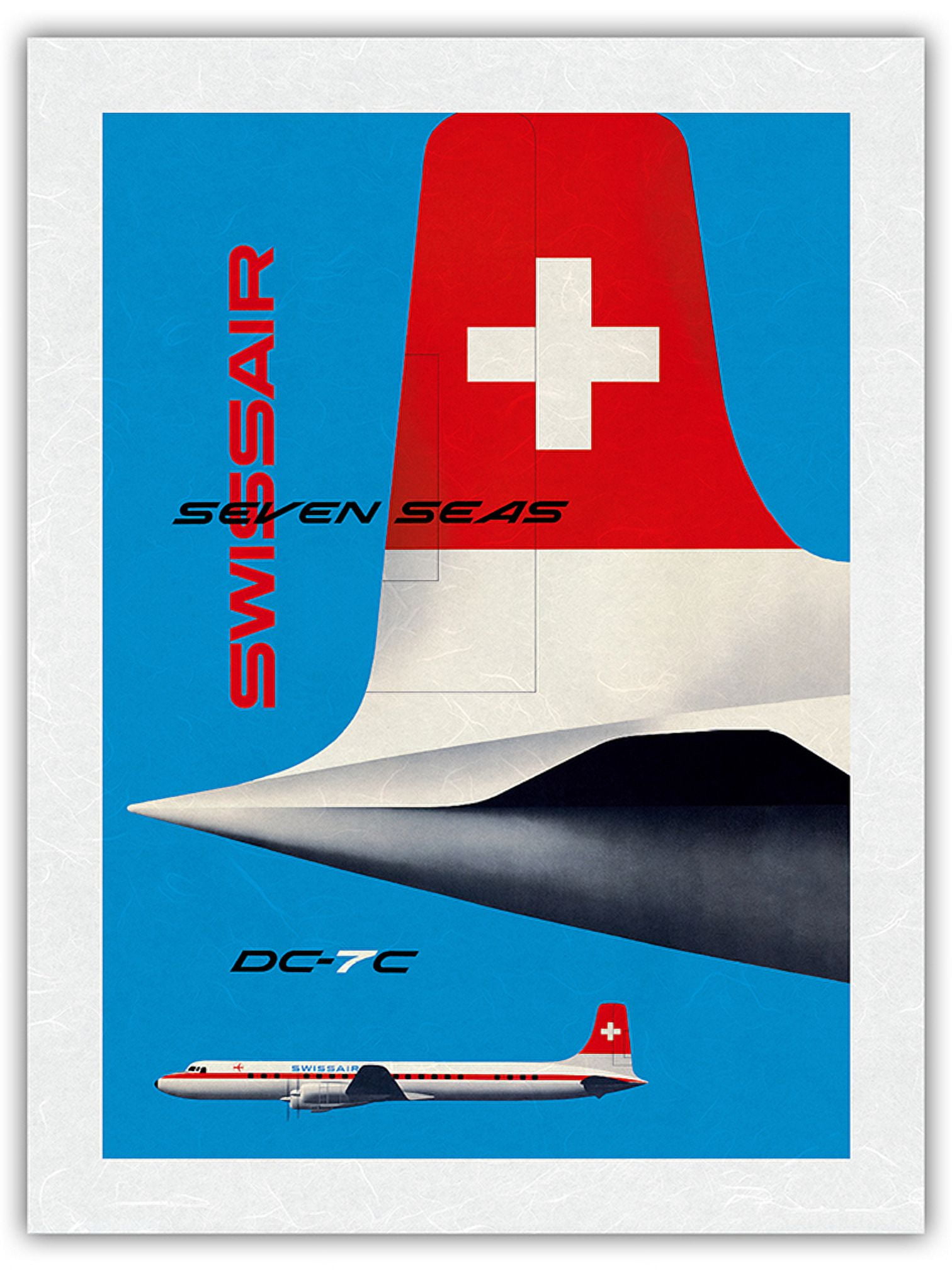 SwissAir - Seven Seas Airliner - Douglas DC-7C - Vintage Airline Travel ...