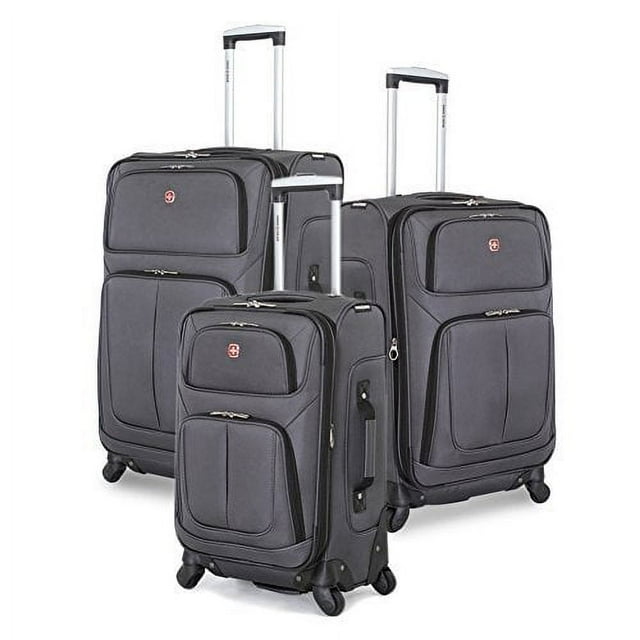 SwissGear Expandable 3 PC Luggage Set with Rolling Carry Spinner ...