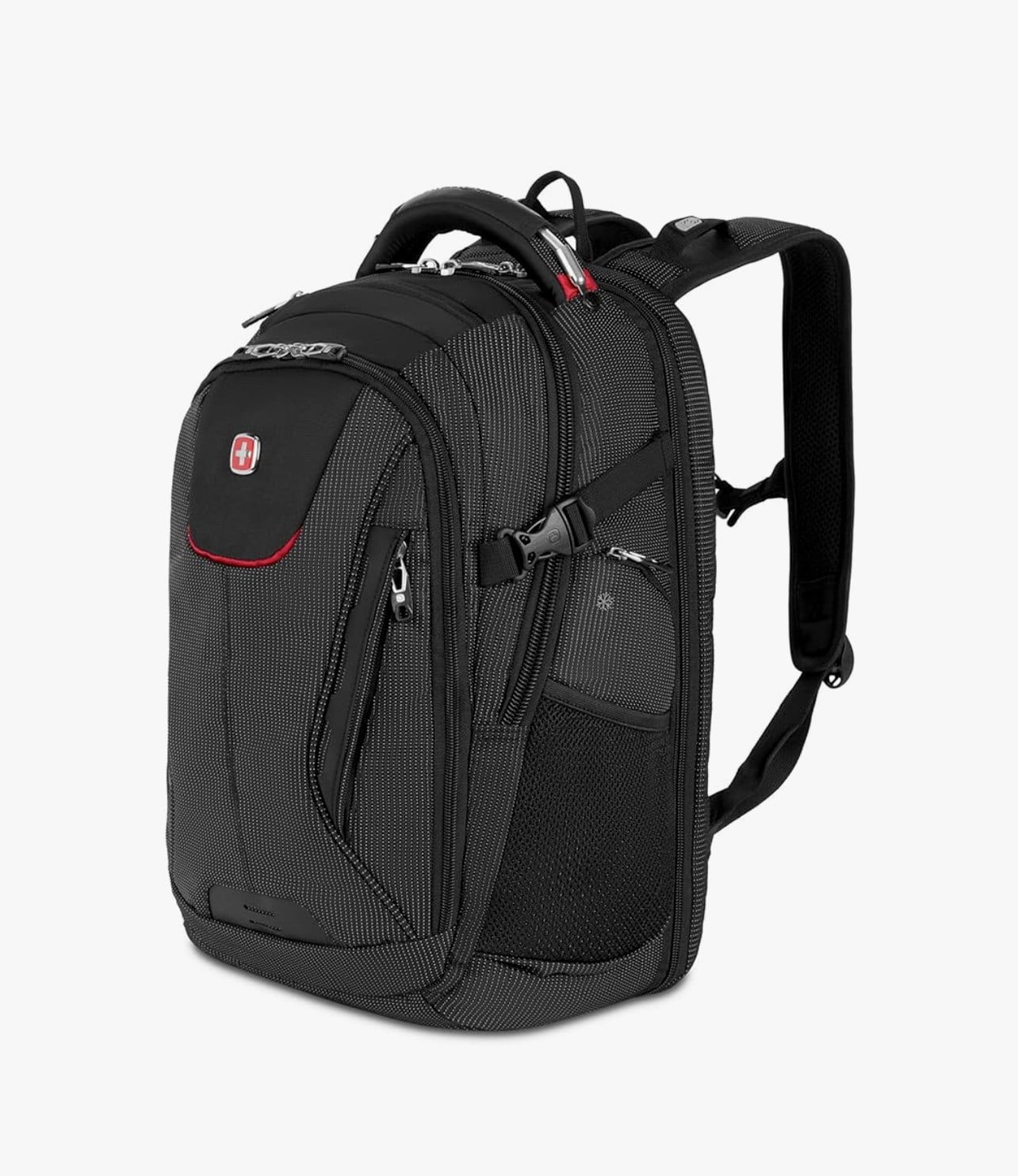 SwissGear - Commander USB ScanSmart Laptop Backpack - Dotted Black ...