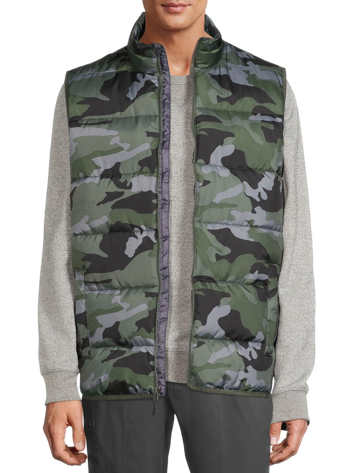 Swiss Tech Men's Puffer Vest - Polyester, Polyfilled, Wind & Water ...