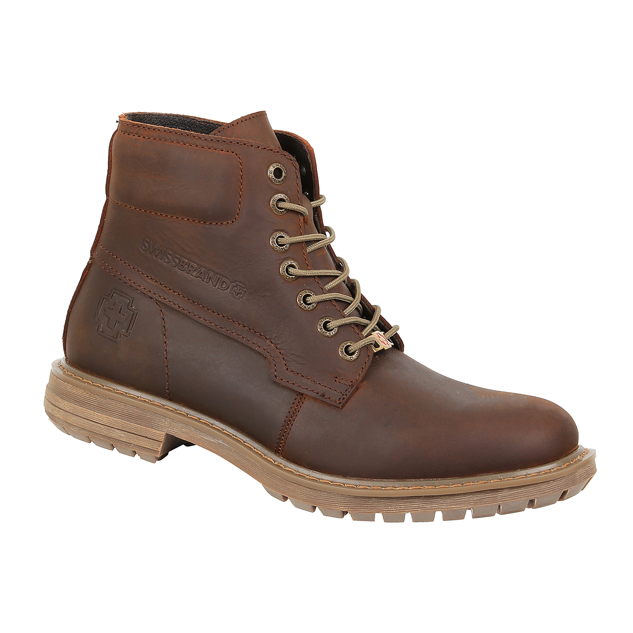 Swissbrand Zug men's Casual Boots | Leather Boots |Brown color ...