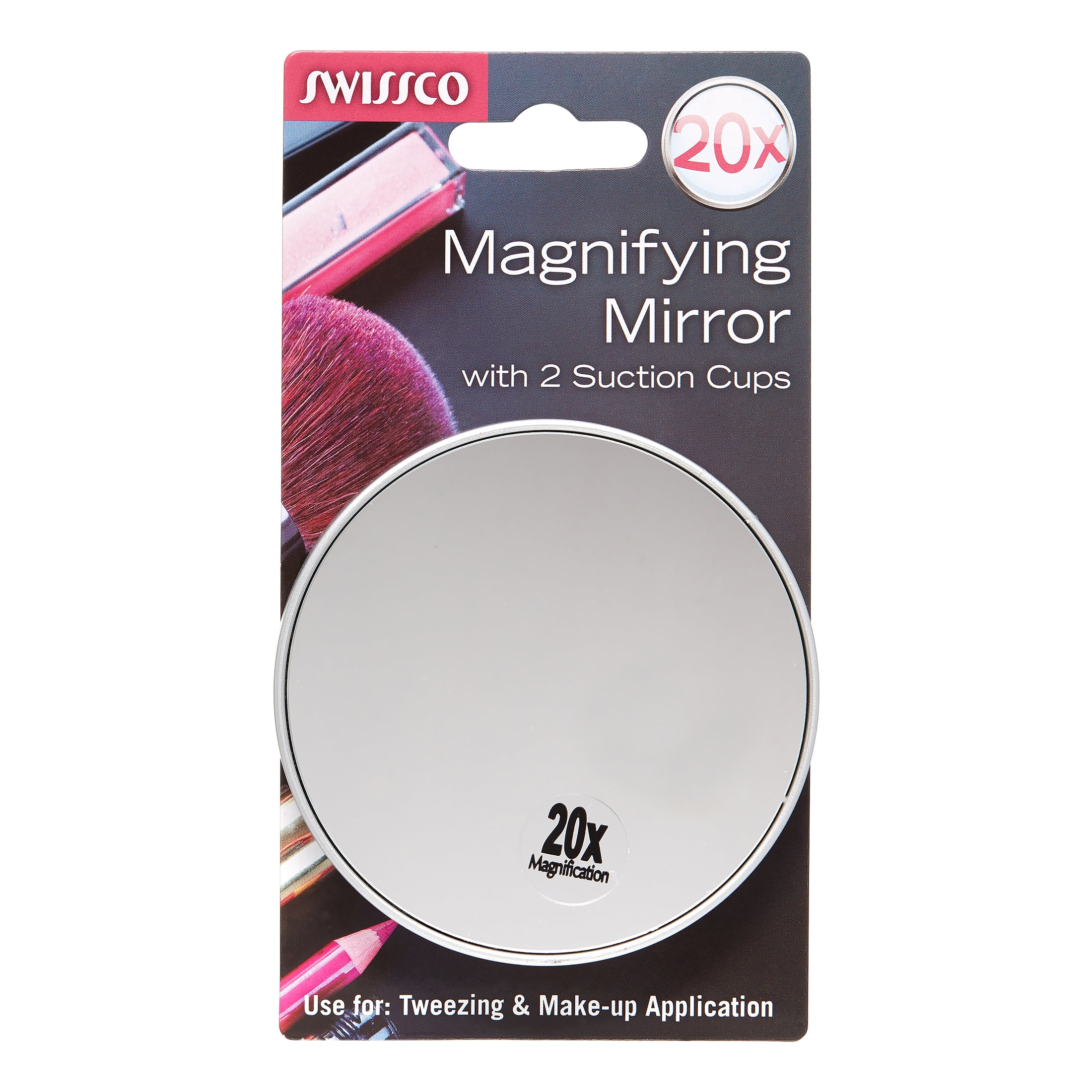 Swissco Travel Size Personal Makeup Magnifying Mirror with 20x ...