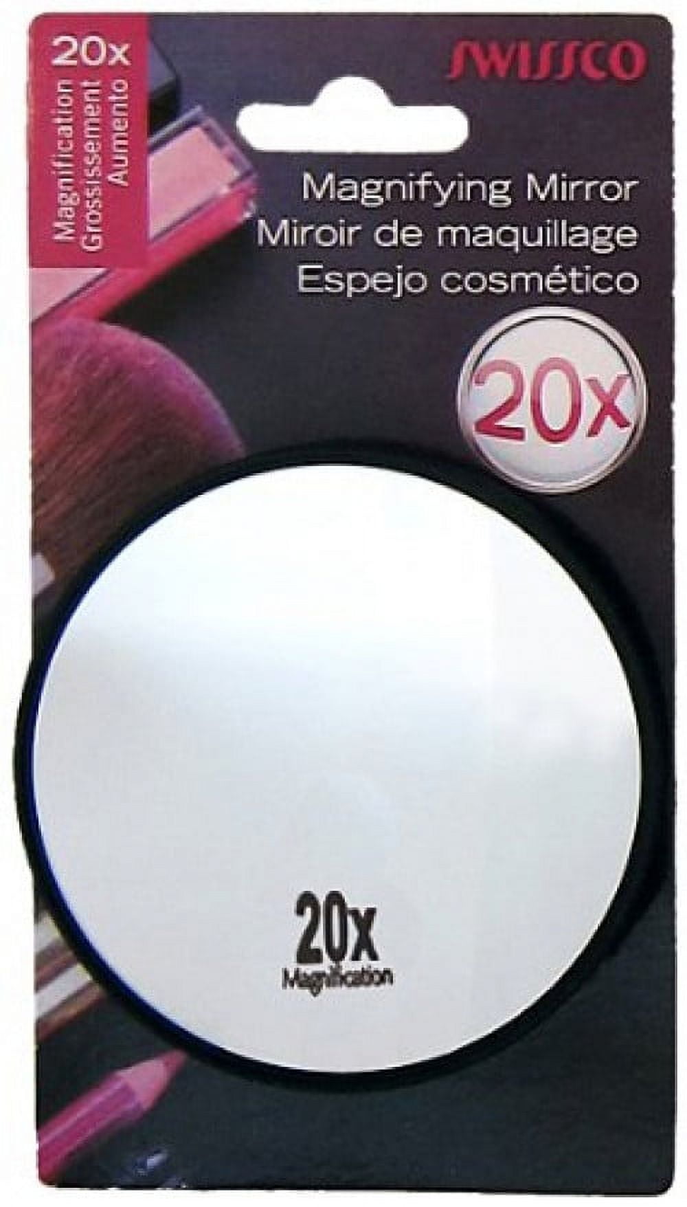 Swissco suction cup mirror. 20x magnification, 3 1/2'' diameter Colors ...
