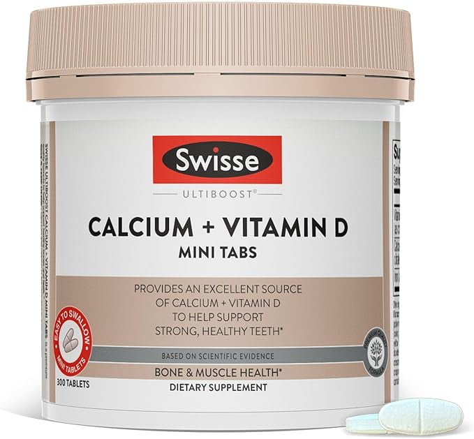 Swisse Calcium with Vitamin D | 830mg Calcium Citrate with Vitamin D3 ...