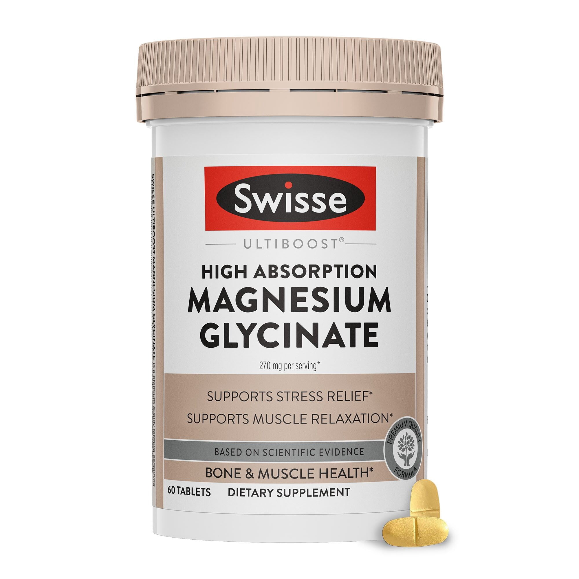 Swisse Magnesium Glycinate, Supports Muscle Relaxation & Nervous System ...