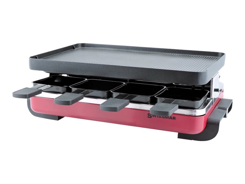Swissmar Classic Electric Raclette Grill - Red Non-Stick Reversible for ...