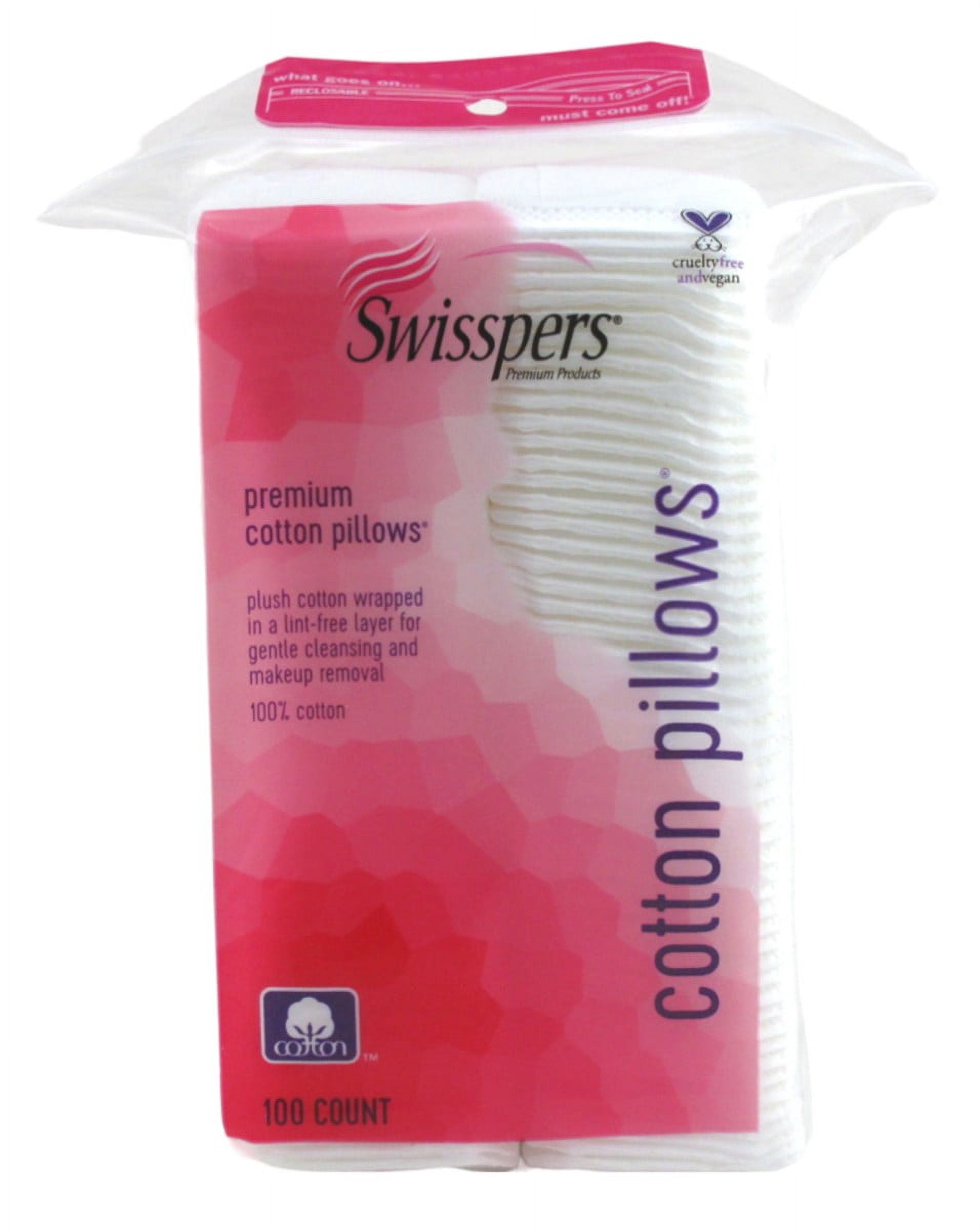 Swisspers Cotton Pillows Premium 100 Count Rectangular (Pack of 3 ...