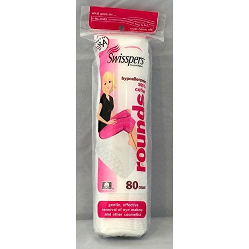 Swisspers Cotton Rounds, 80 ea - Walmart.com