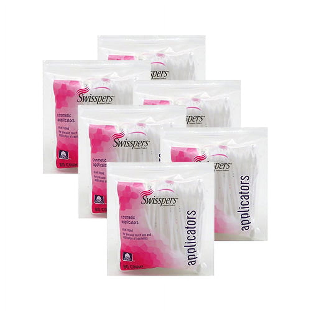 Swisspers Premium Cosmetic Applicators - 80 count ( 6 Pack ) - Walmart.com
