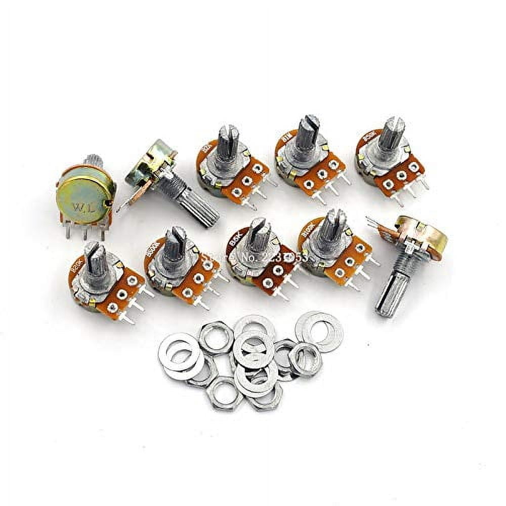 Switch 10PCS/LOT WH148 Linear Potentiometer It 20mm Shaft with Nuts and ...