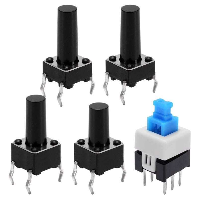 Switch 180 Pcs Push Button Switches with Boxed 6x6mm 7x7mm Micro Push ...