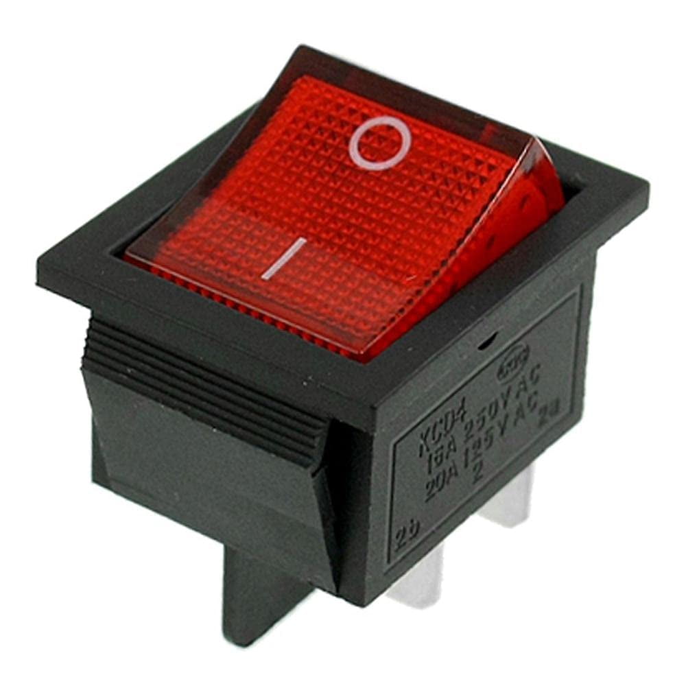 Switch 1pcs/lot Red Light DPST ON/Off in Boat Rocer Switch 16A/250V 20A/125V AC 30x21mm ...