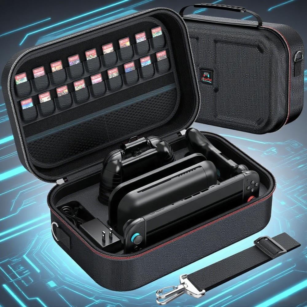 Switch 2 Carry Case Compatible for Nintendo Switch 2, with 18 Games ...