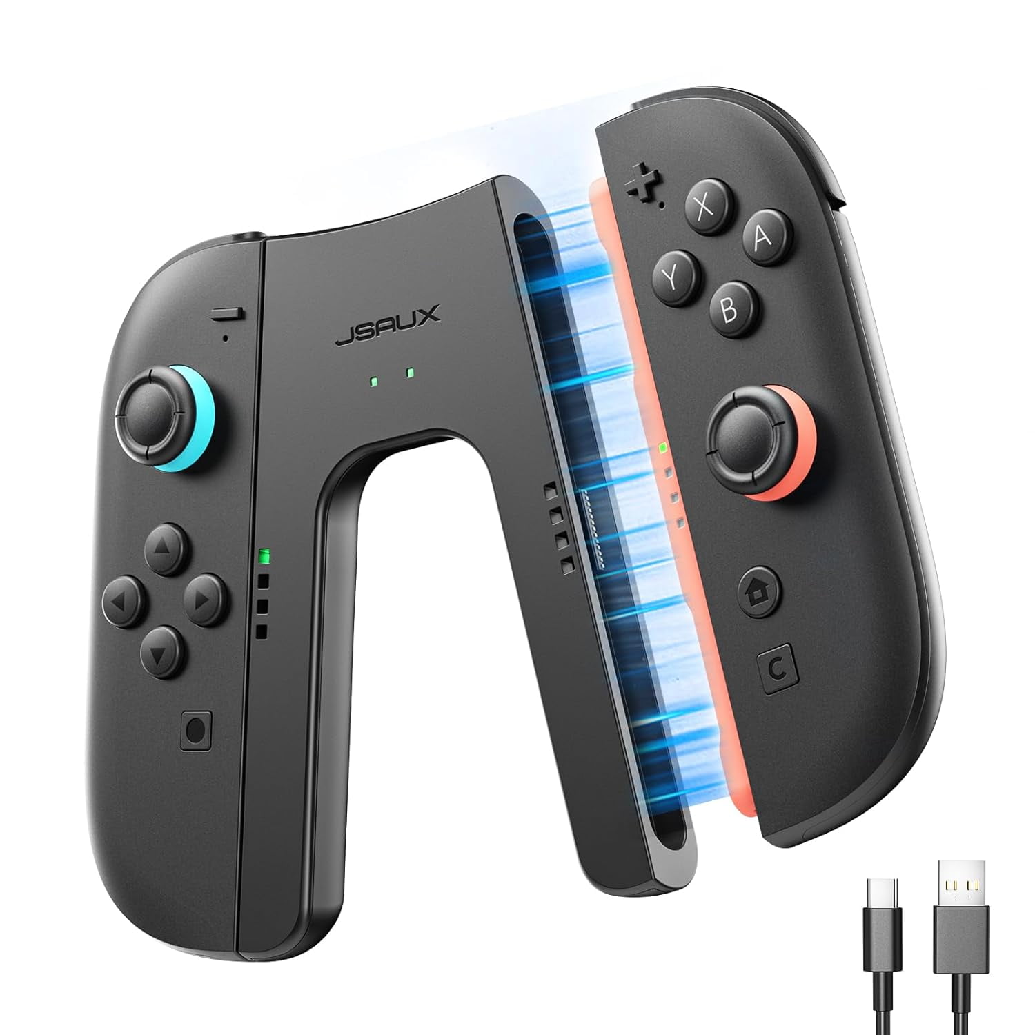 Switch 2 Charging Grip for Switch 2, Magnetic Grip Controller ...