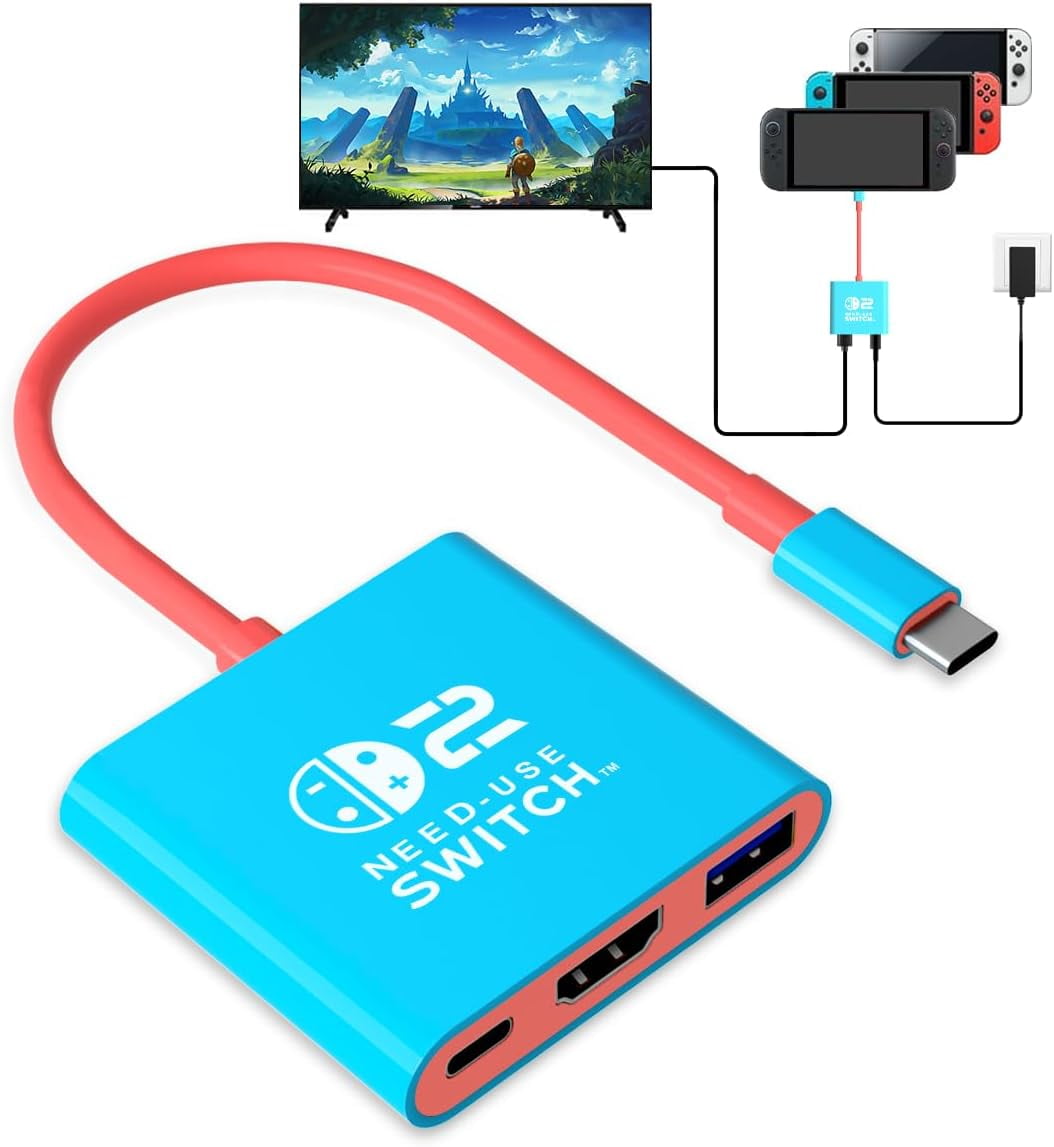 Switch 2 Dock, Portable Docking Station for NS Switch, Travel Switch2 ...