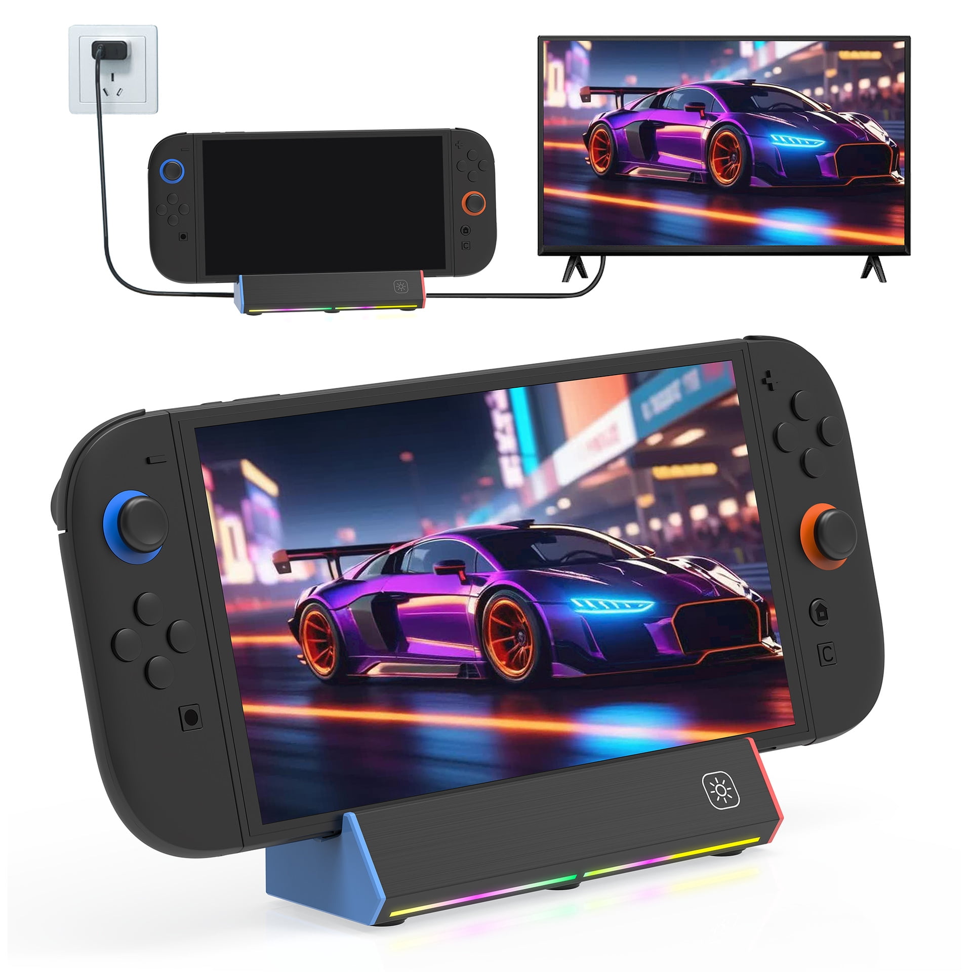 Switch 2 HDMI Video Converter, Portable Charging Dock, Screen ...