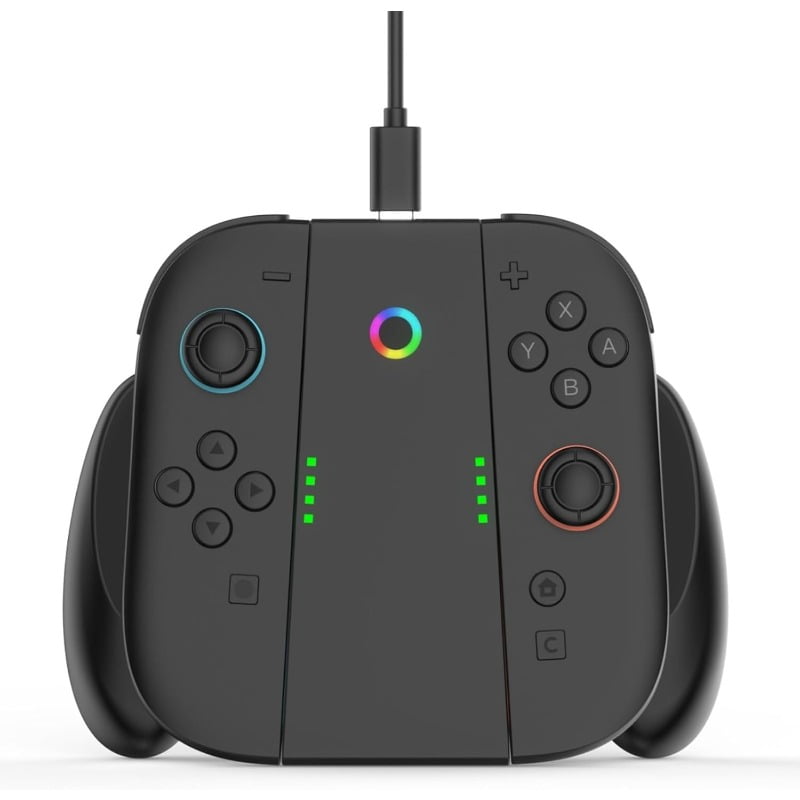 Switch 2 Joy Con Charging Grip, Comfortable Controller Charger for ...
