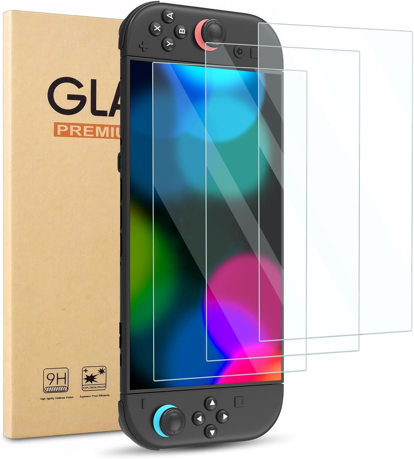 for Switch 2 Screen Protector [7.9'']: 2025, 3-Pack Tempered Glass Auto ...