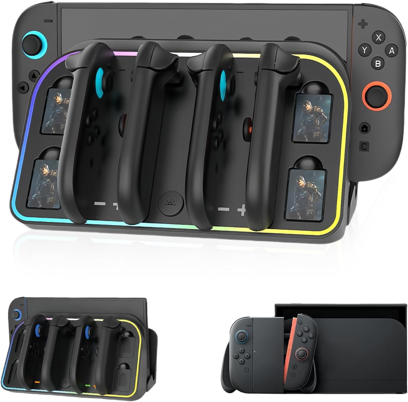 Switch 2 Wall Mount with Charger, Wall Mount Kit Compatible with NS2 Switch 2, NS2 Charging ...