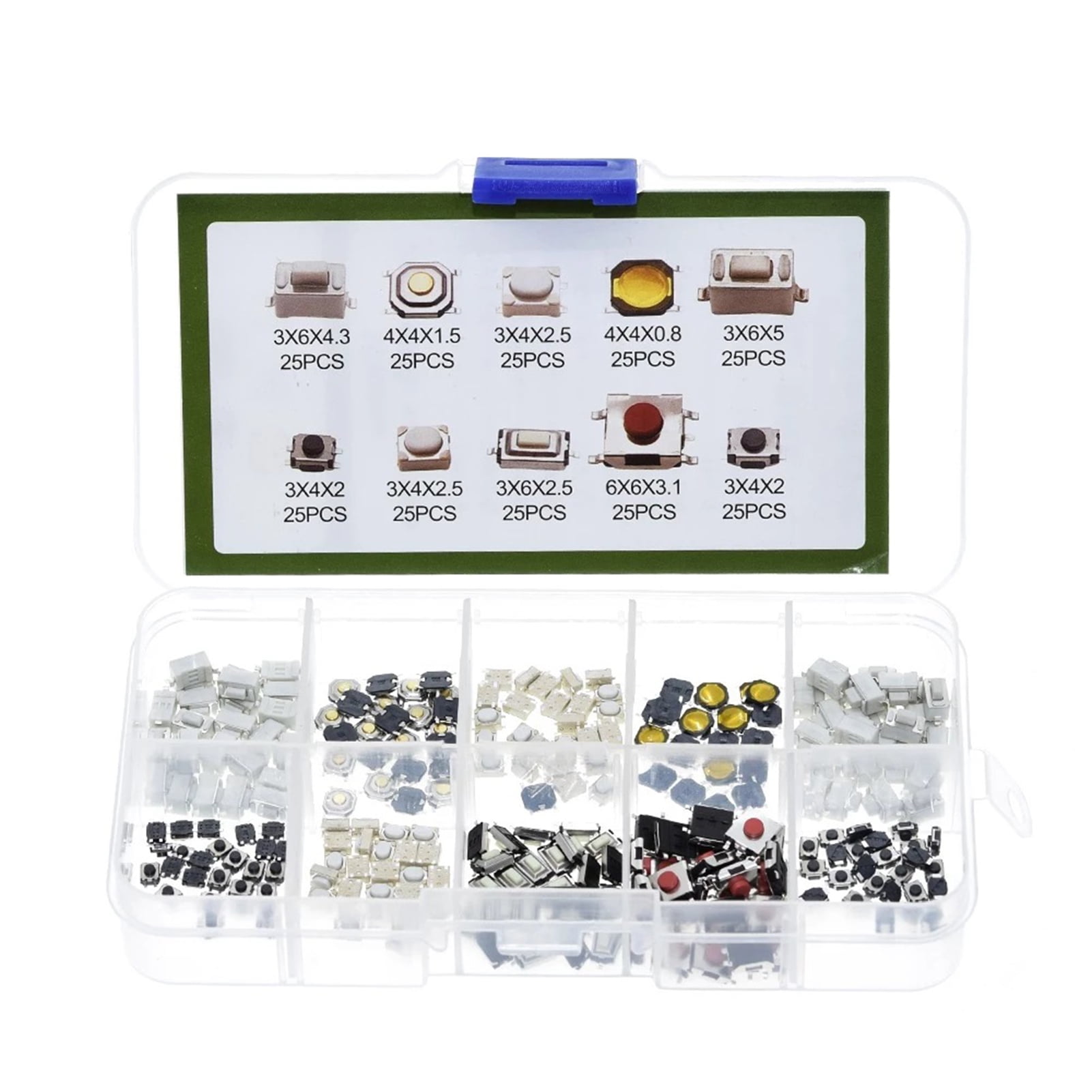 Switch,250pcs 10-types Push Button Microswitch Button Switch Car Remote ...