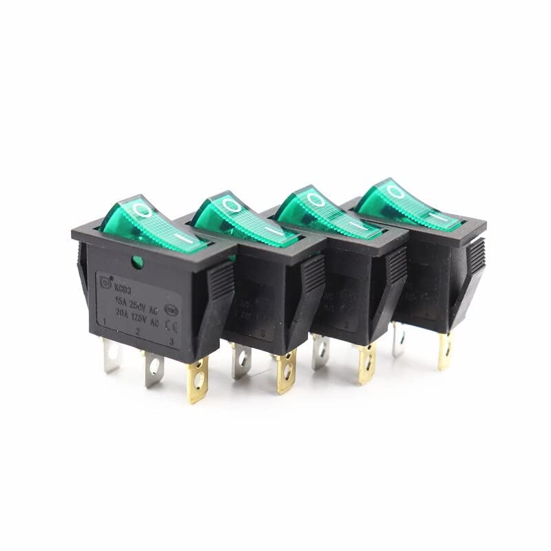 Switch 4 Pcs Rocer Switch LED Lights 220V/12V Control Switch Buttons ...
