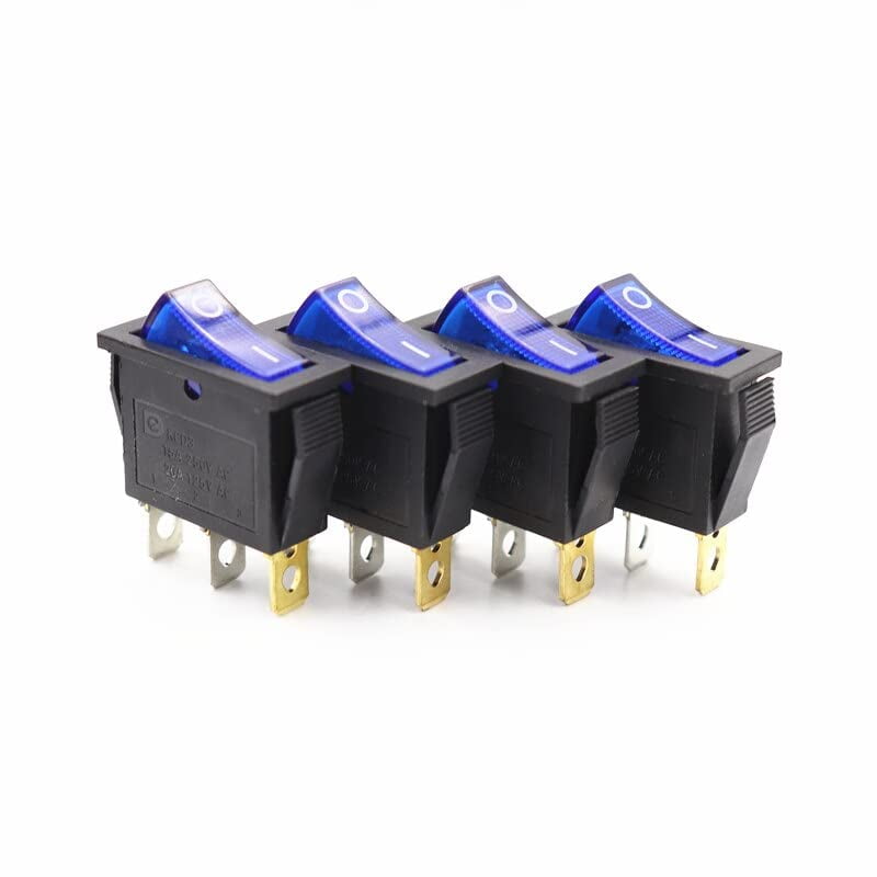 Switch 4 Pcs Rocer Switch LED Lights 220V/12V Control Switch Buttons ...