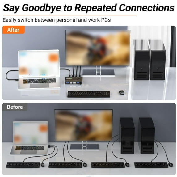 Switch,4-in-4-out Switch Free Compatibility And Play And Printer ...