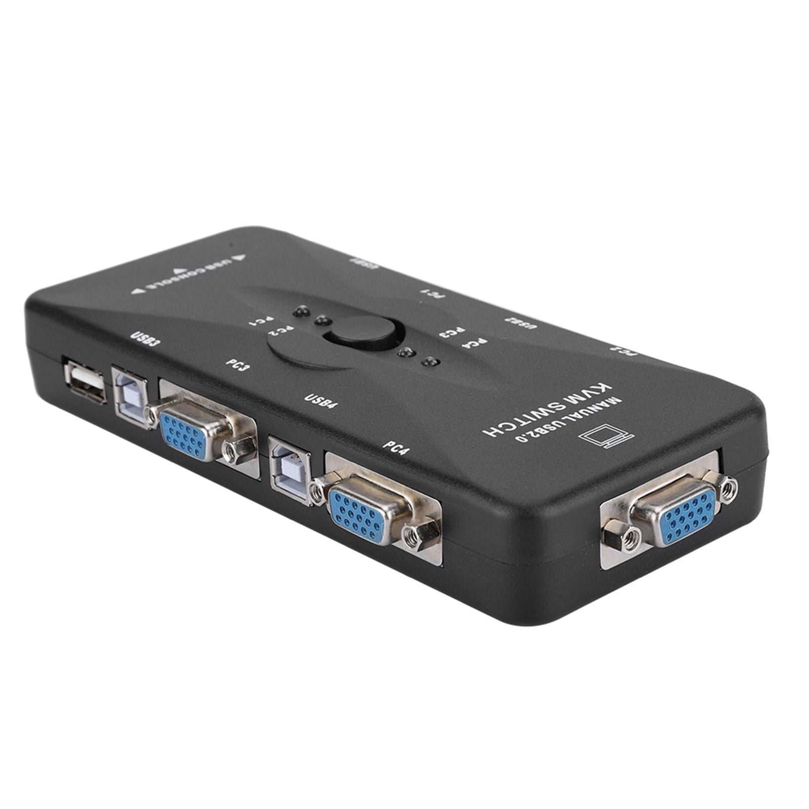 Switch Box,4-Port USB 2.0 KVM VGA/SVGA Hub Computer Switch Box Adapter ...
