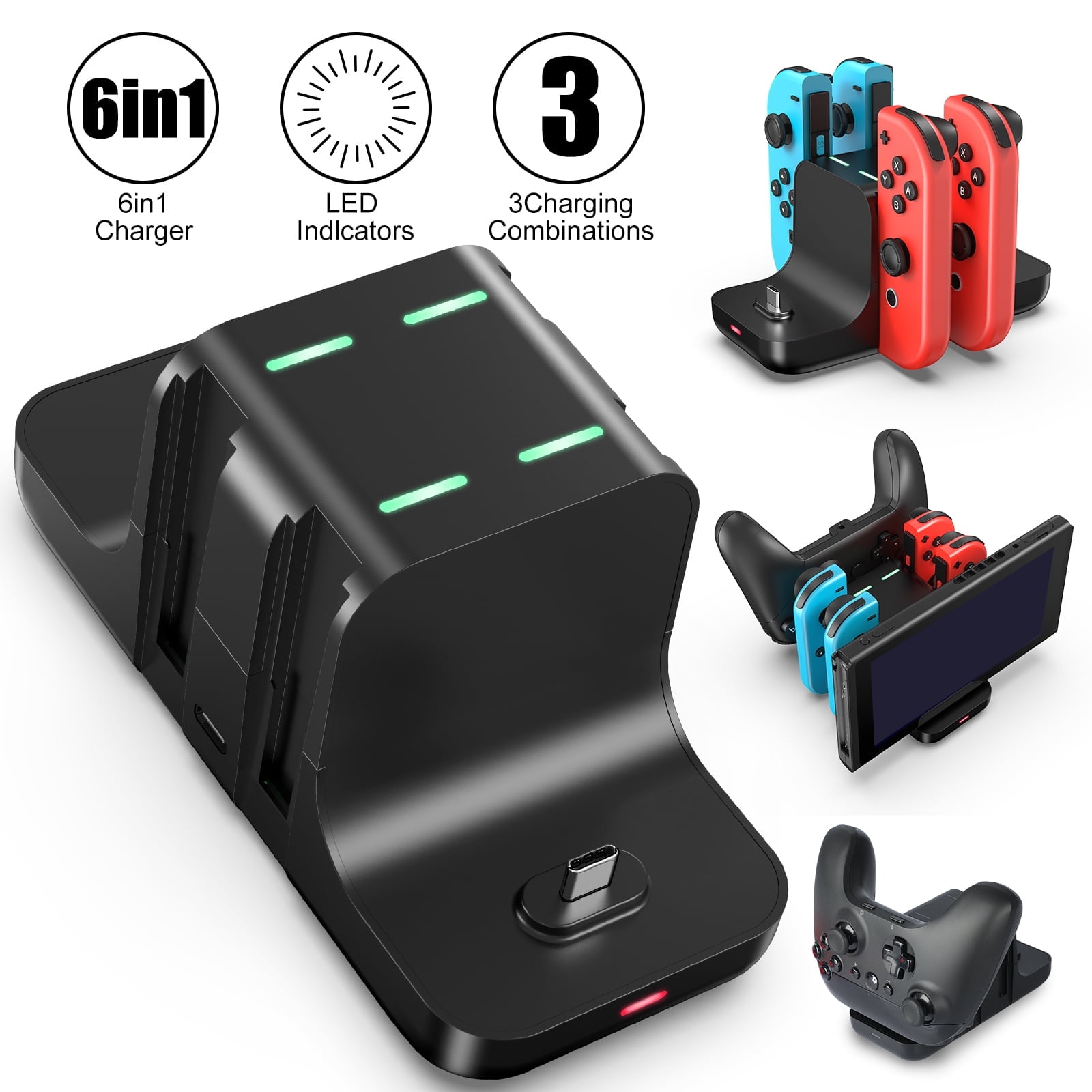 Switch Controller Charger Dock, Charging Station Fit for Switch/Joy-Con ...
