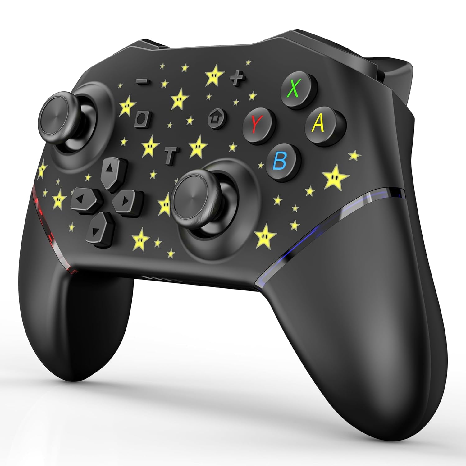 Switch Controller, LED Star Wireless Pro Controller Compatible with Switch/Lite/OLED/Windows PC ...