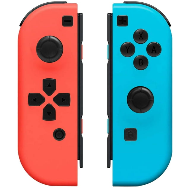 Joy-Pad Controller for Switch, Dual Vibration, Motion Control, Wake-up, Screenshot - Red & Blue ...