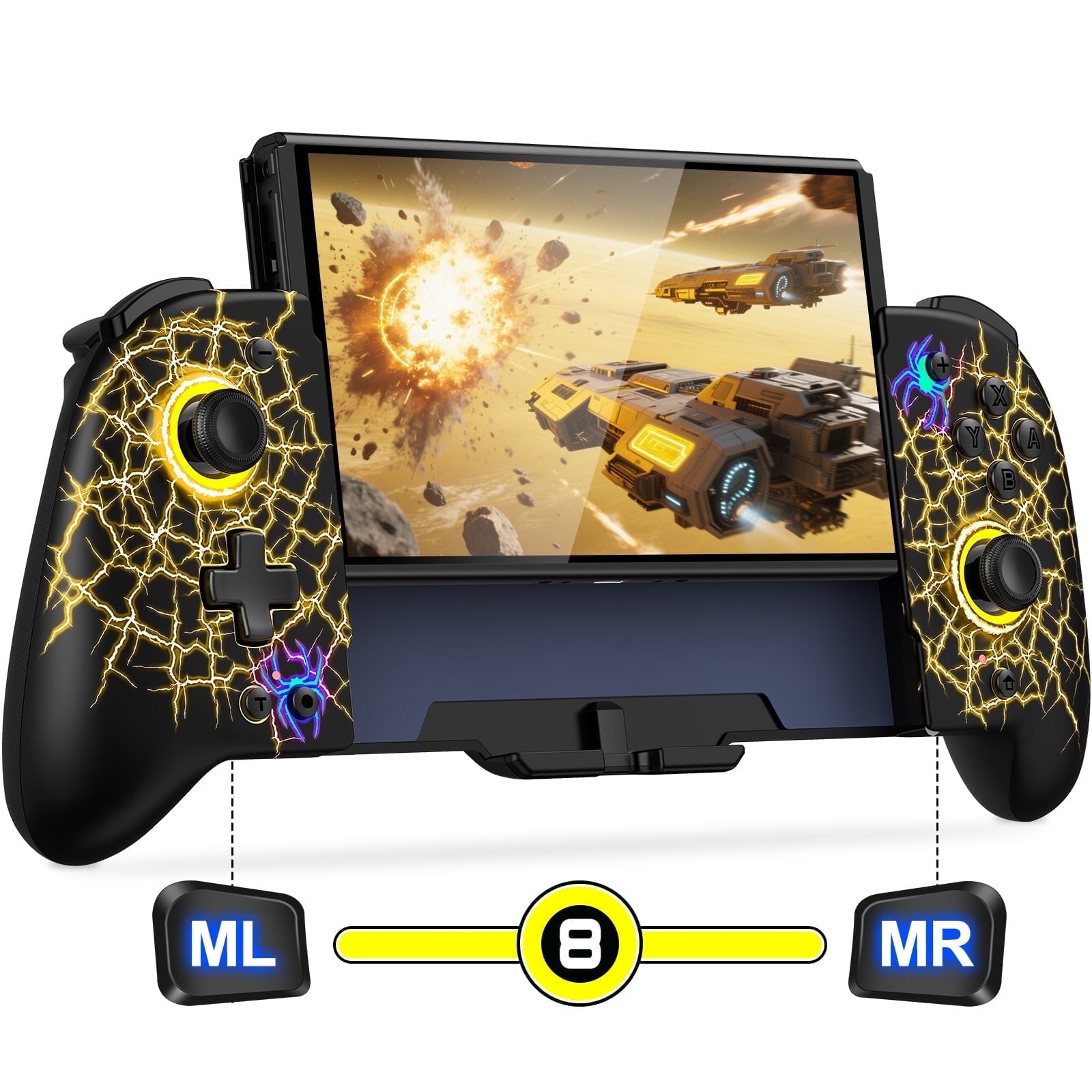 Switch Controller,Daenfyy for Switch Joy Con,One-Piece Joypad ...