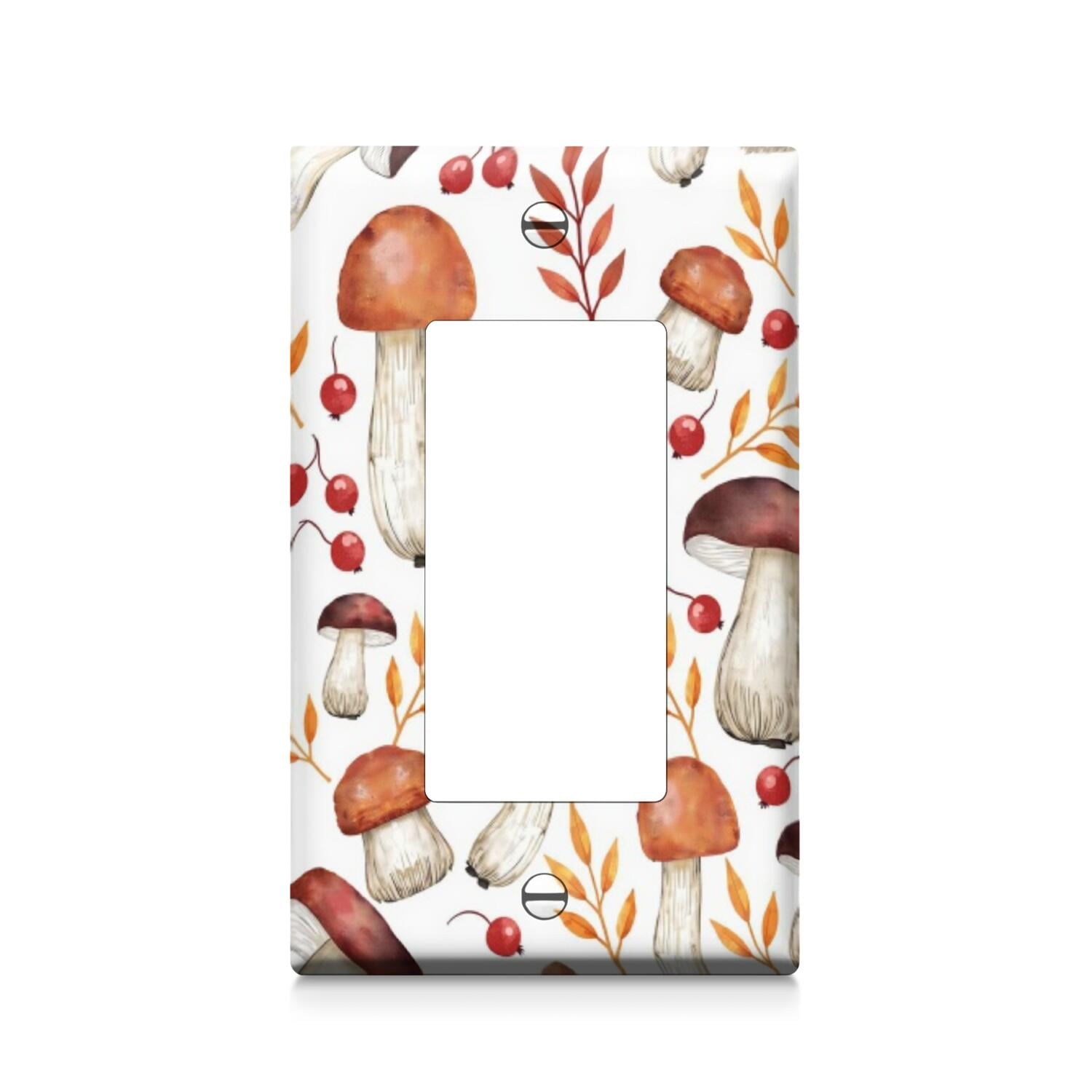 Switch Cover Mushroom 1 Gang Decorative Switch Face Wall Plate Rustic ...