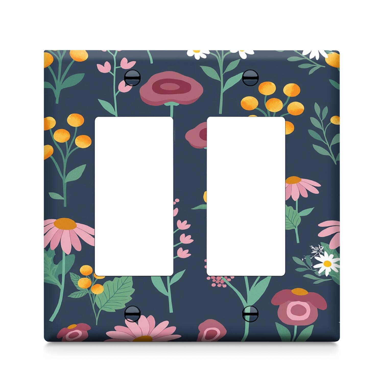 Switch Cover Mushroom 2 Gang Decorative Switch Face Wall Plate Rustic ...