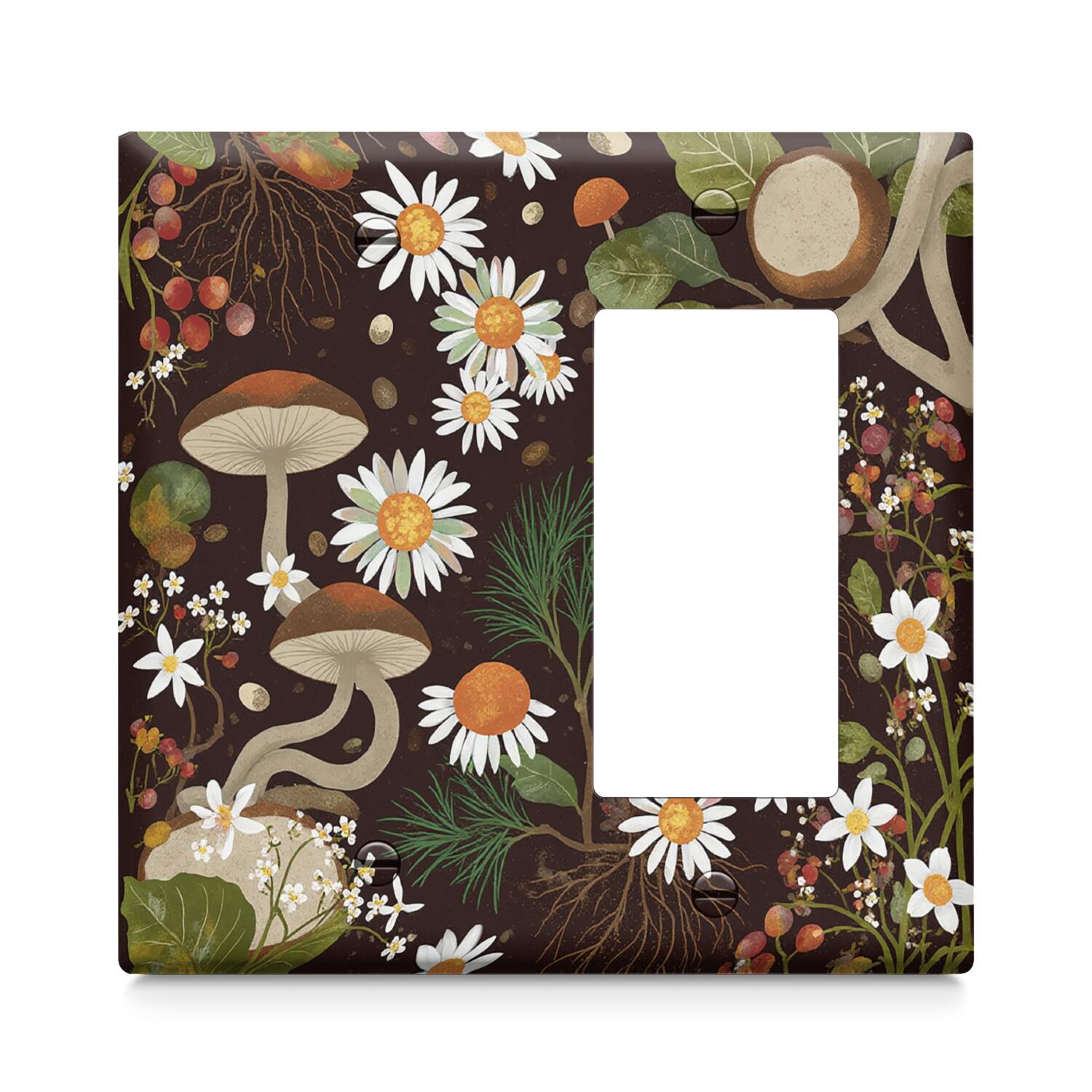Switch Cover Mushroom Blank 1 layer Decorative Switch Face Wall Plate ...