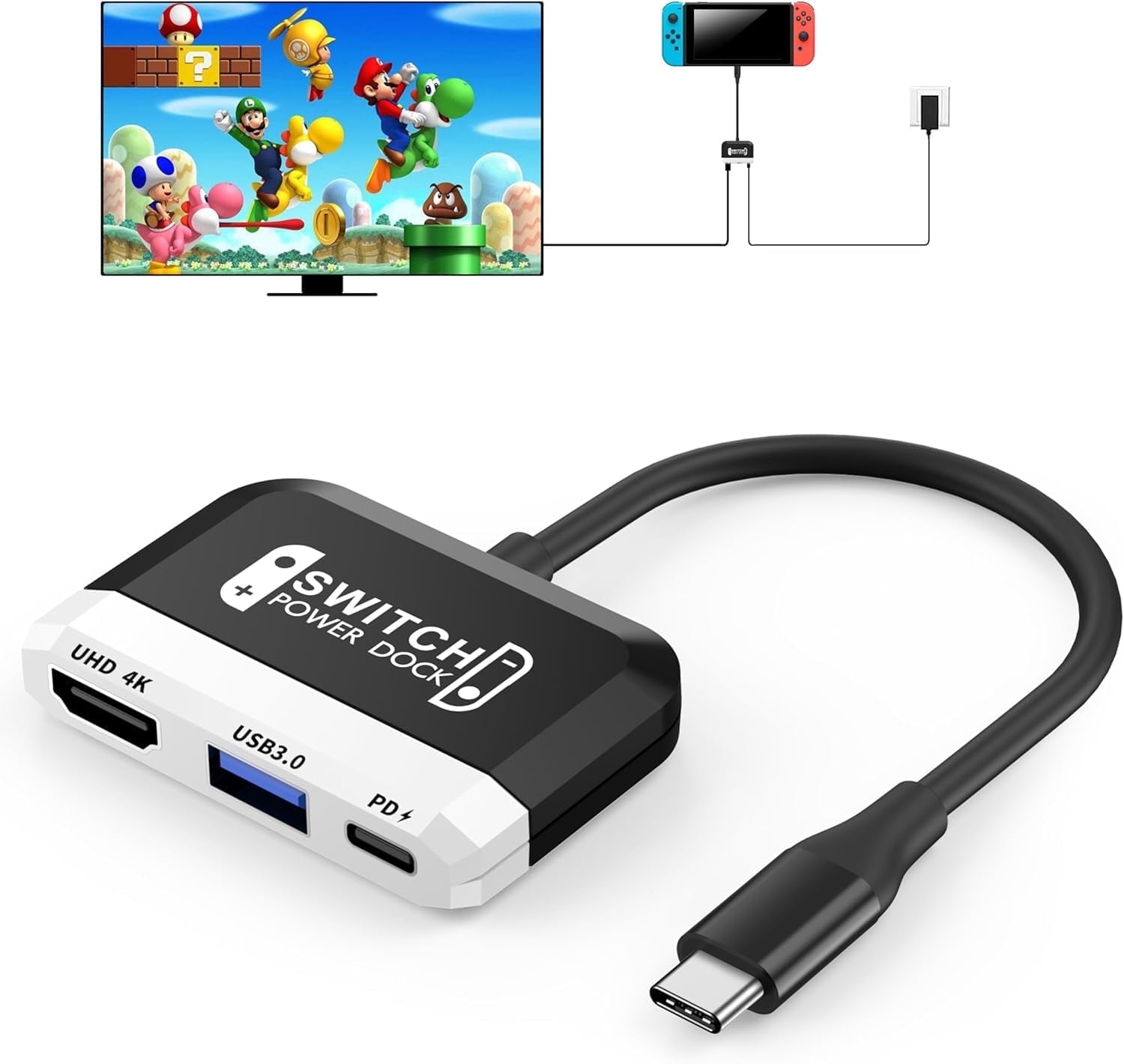 Switch Dock for Nintendo Switch/OLED Switch,RREAKA Portable TV Dock ...